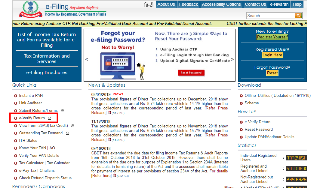Income Tax Returns | How to e-Verify your ITR