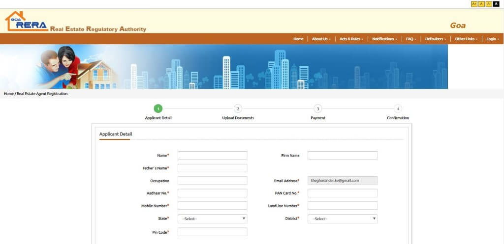 RERA Goa - Registration Process, Fees & Charges