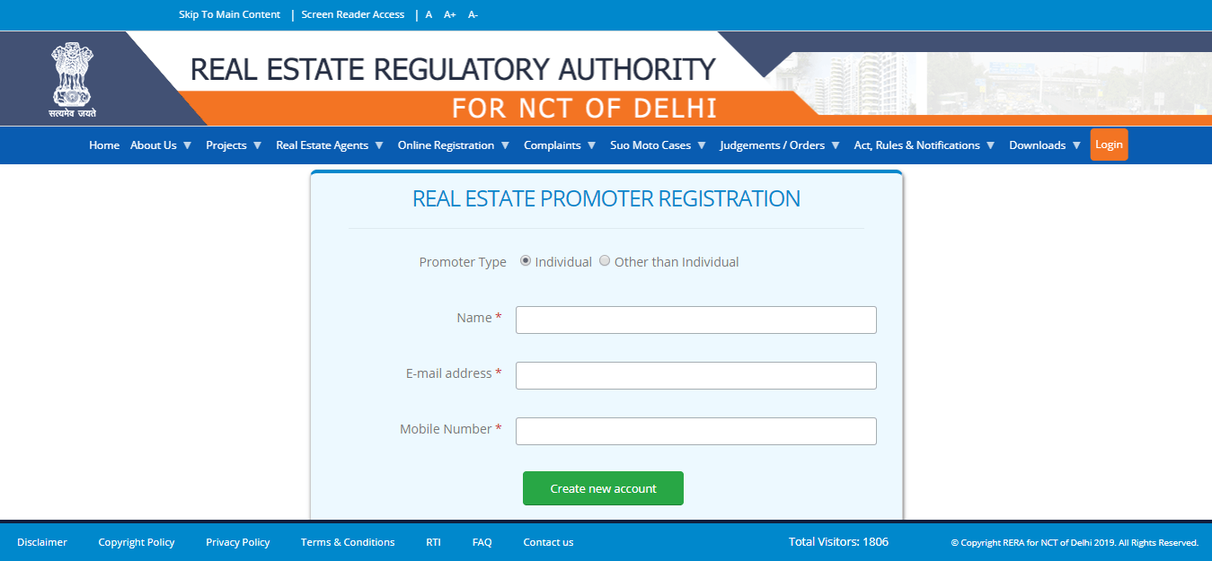 RERA Delhi - Registration Process, Fees & Charges